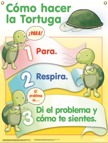 "How to Do Turtle" Poster [Spanish] – PATHS Program