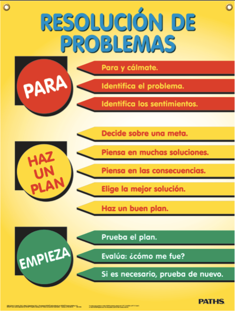 "Problem Solving" Poster [Spanish] – PATHS Program